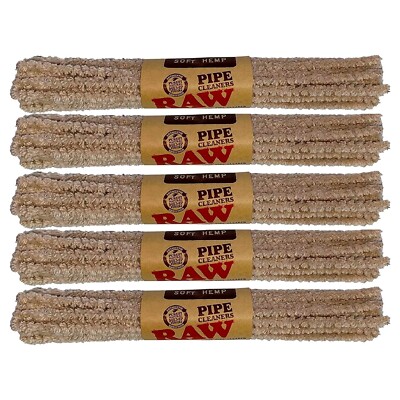RAW Pipe Cleaners Unbleached Soft Cotton Pipe Swabs Cleaner 5pk (120 ...