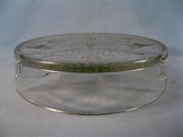 3 Compartment Divided Clear Glass Portion Dish Bowl With Starburst On ...
