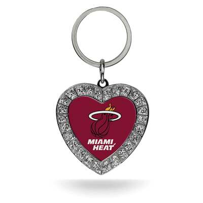 Miami Heat Keychain Rhinestone Heart Rico NBA | eBay