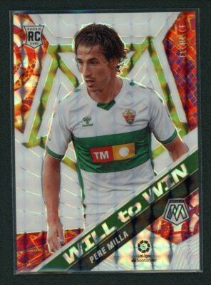 2020-21 PERE MILLA 15/25 PANINI MOSAIC LALIGA SANTANDER ORANGE ROOKIE ...
