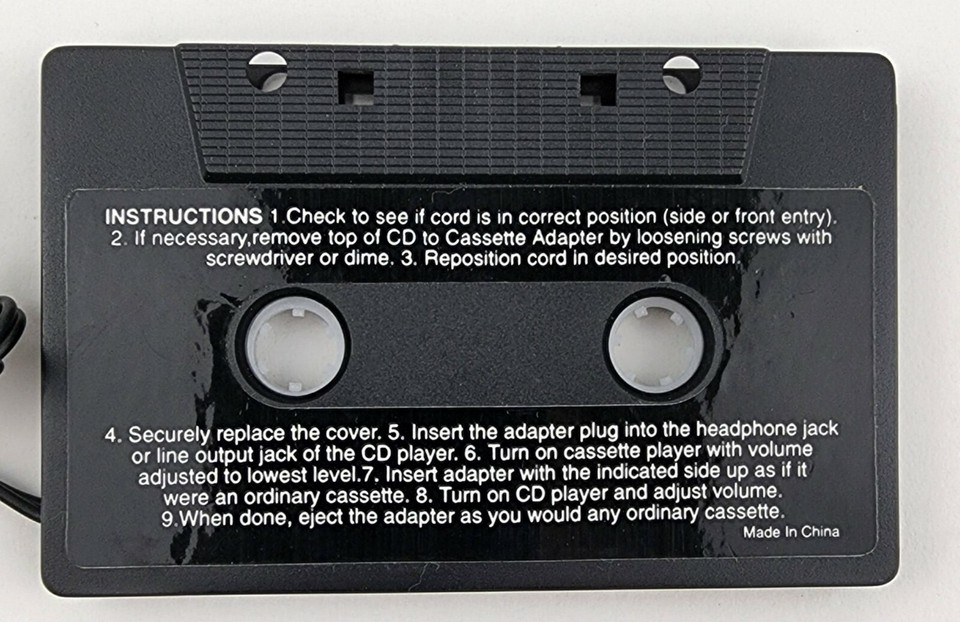 Compact Disc Cassette Adapter Catalog No. 34126 | eBay