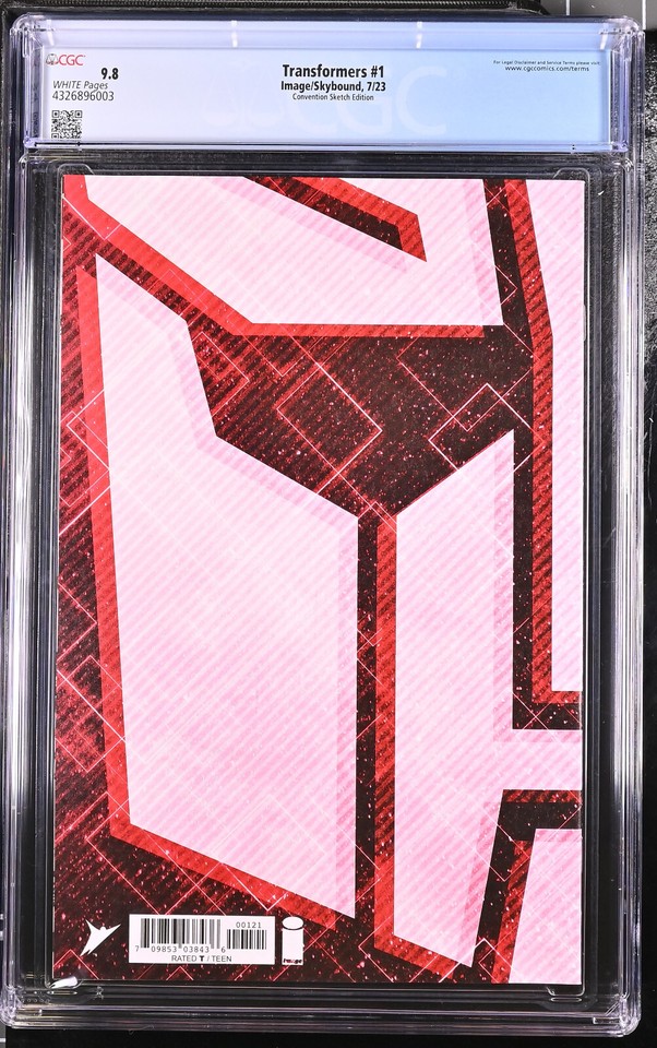 TRANSFORMERS #1 CGC 9.8 B&W Ashcan Variant SDCC 2023 Panel Exclusive ...