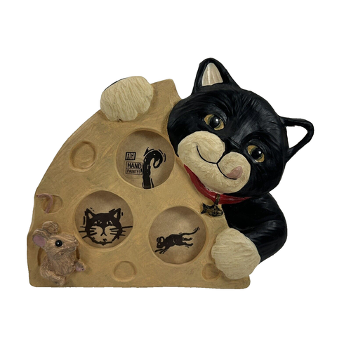 Vintage 95 Figi Graphics Picture Frame Black & White Cat Say Cheze Hand ...