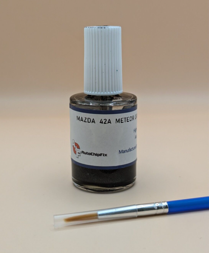 For Mazda Code 42A Metor Grey Touch Up Paint + Free Fine Tip Brush ...
