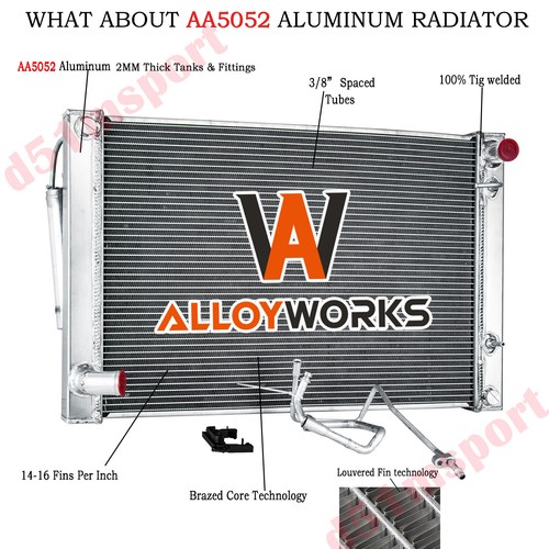 3 Row Radiator+Condenser Combo For 2008-2013 Infiniti G35 G37 Nissan ...