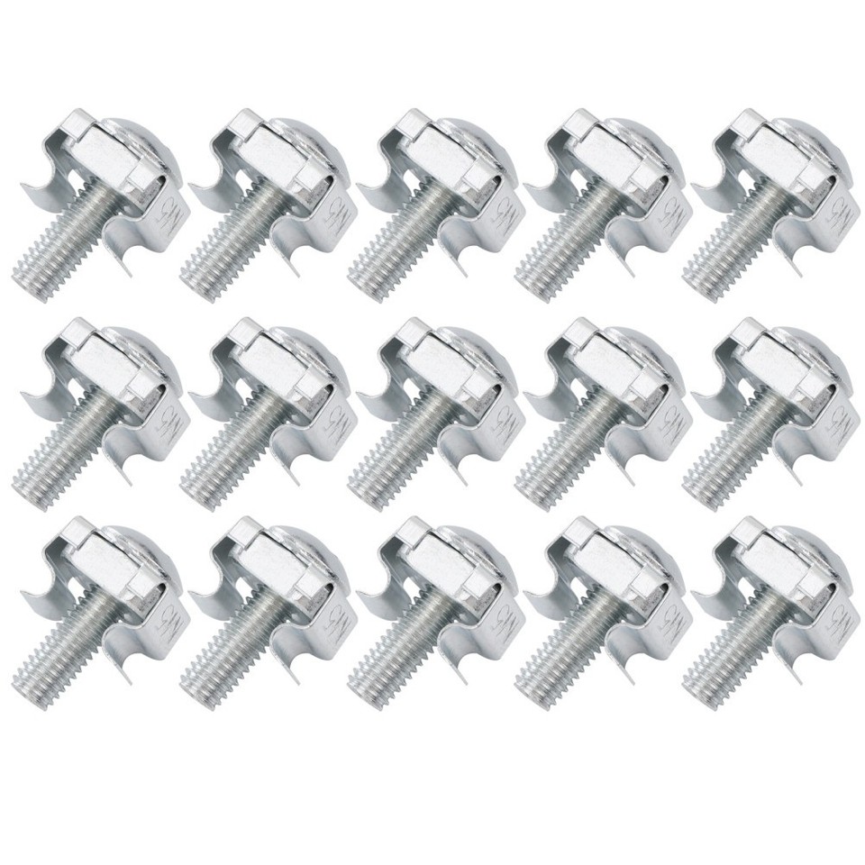 100 Pcs Rack Mount Screws with Steel Cage Nuts for Server Network Racks ...