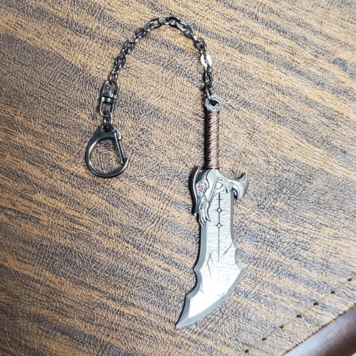 KEYCHAIN God of War Blades of Chaos W Extra Long Chain BLACK VER. 8 ...