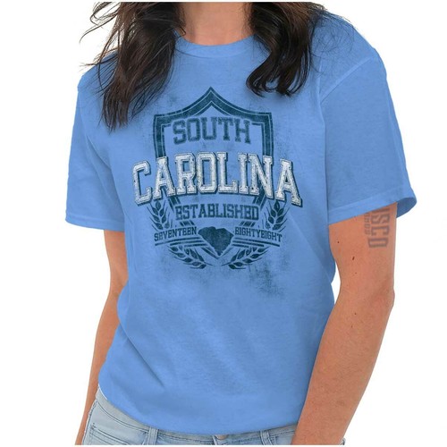 South Carolina State Motto Souvenir Tourist Adult Short Sleeve Crewneck ...