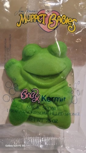 1986 Avon Muppet Babies Baby Kermit Frog Magic Sponge Soap Sponge In ...