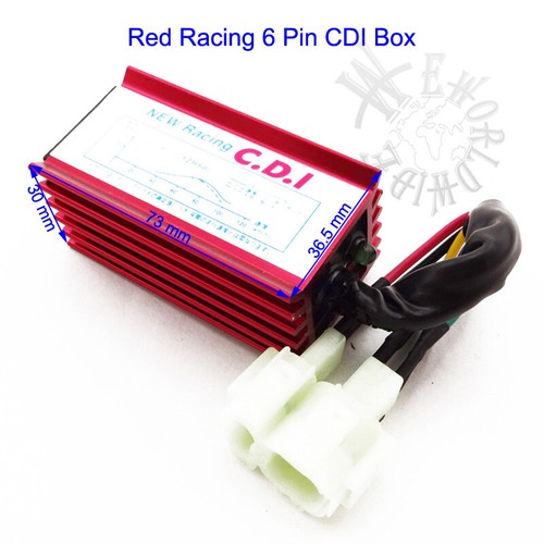Red Racing 6 Pin CDI Box For GY6 50cc 125cc 150cc Moped Scooter ATV ...