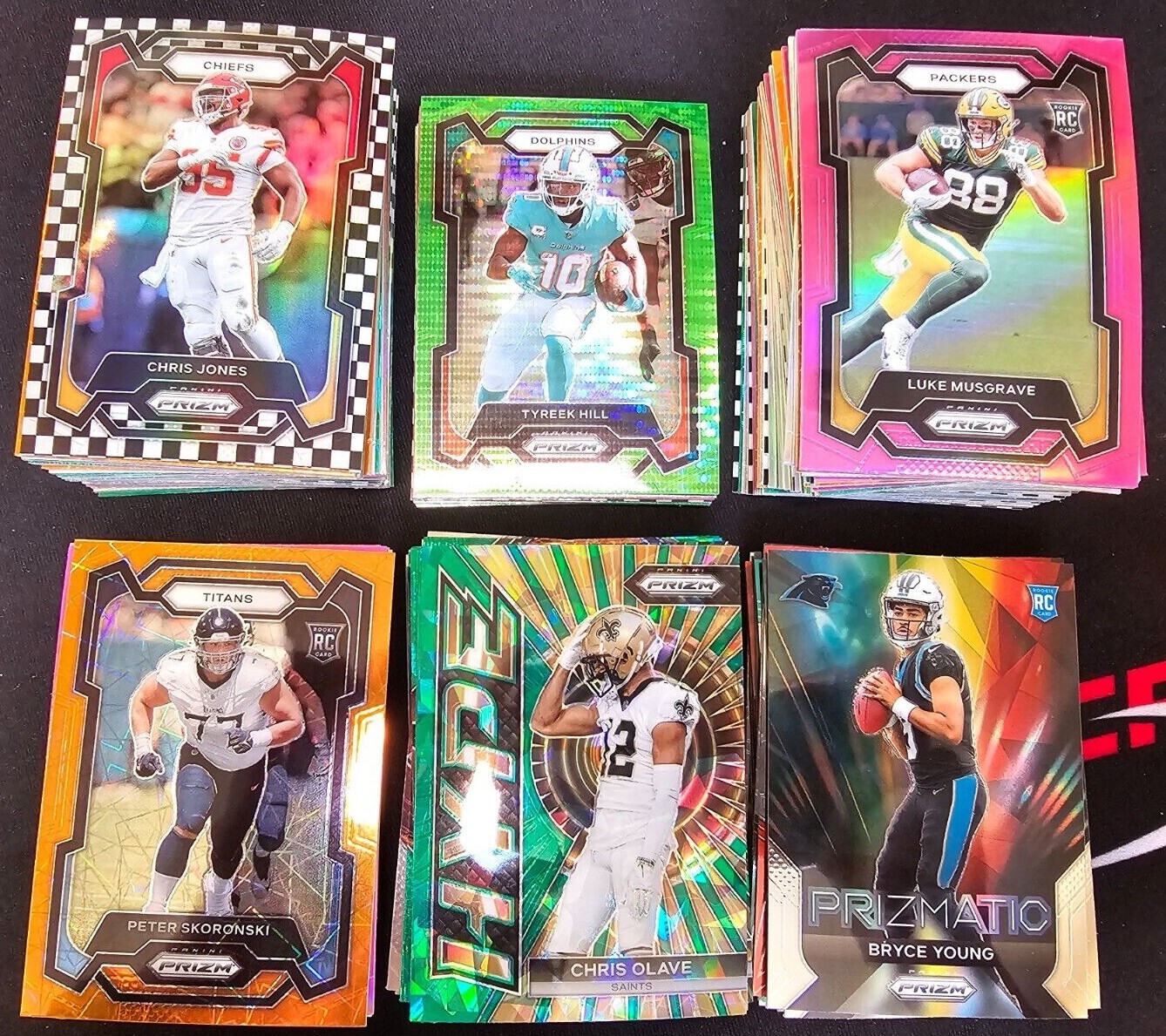 2023 Prizm NFL Inserts & Parallels - Green, Ice, Silver, B&W RC + Pick ...