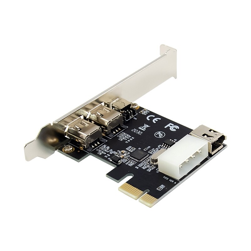 PCIe Firewire Card PCI-E to IEEE 1394 3X 6Pin & 1x 4Pin for Low Bra | eBay