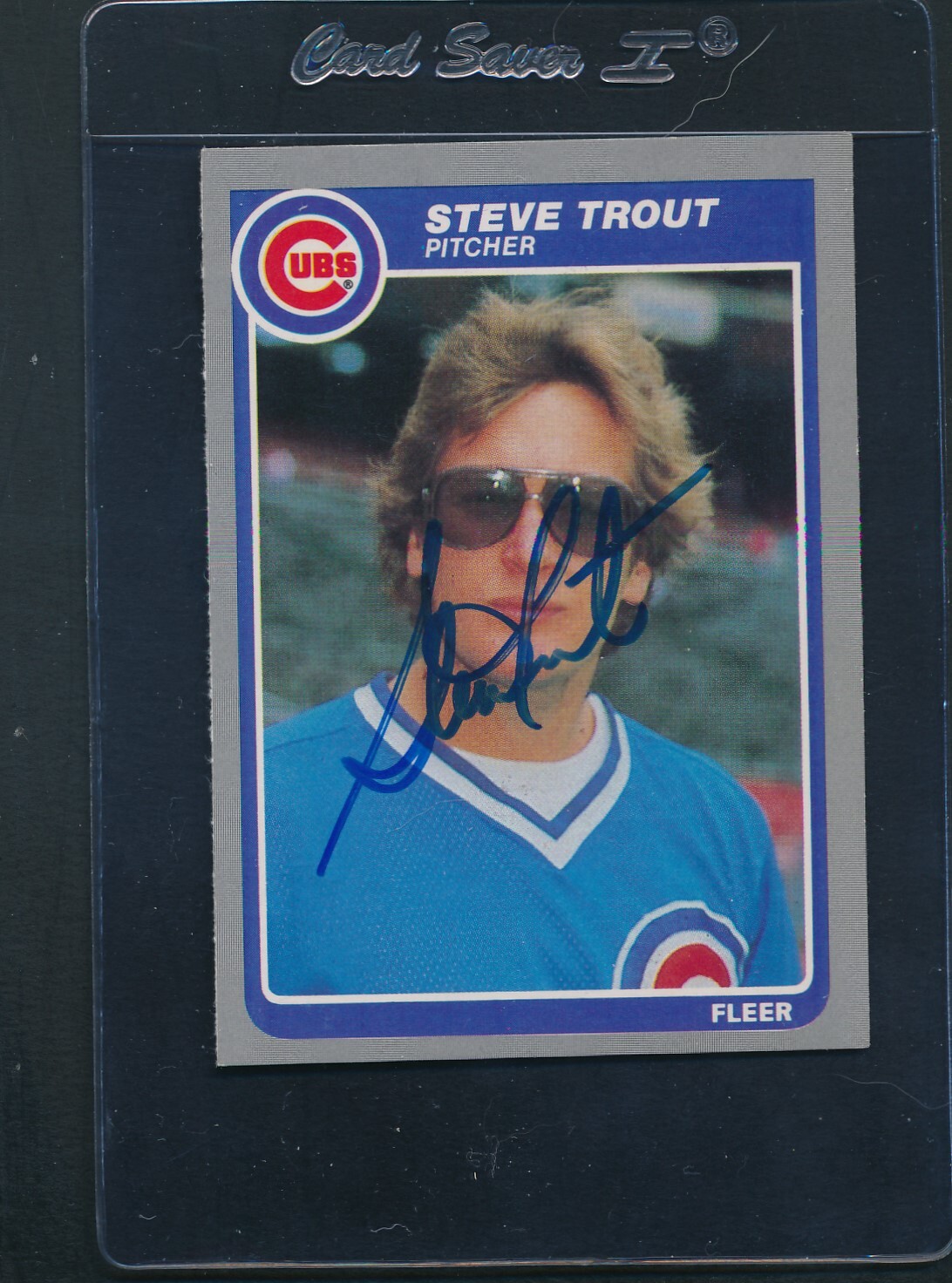 1985 Fleer #70 Steve Trout Cubs Signed Auto *E5098 | eBay
