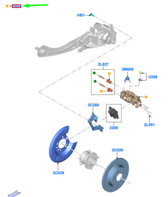 FORD KUGA MK2 C520 Rear Left Brake Caliper 2332705 RM8M5J-2M089-BC NEW ...