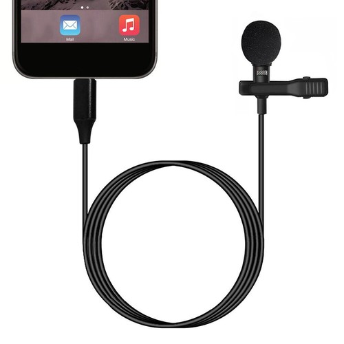 Live Recording Mic Digital Chip Type C Lavalier Clip On Phone Mic ...