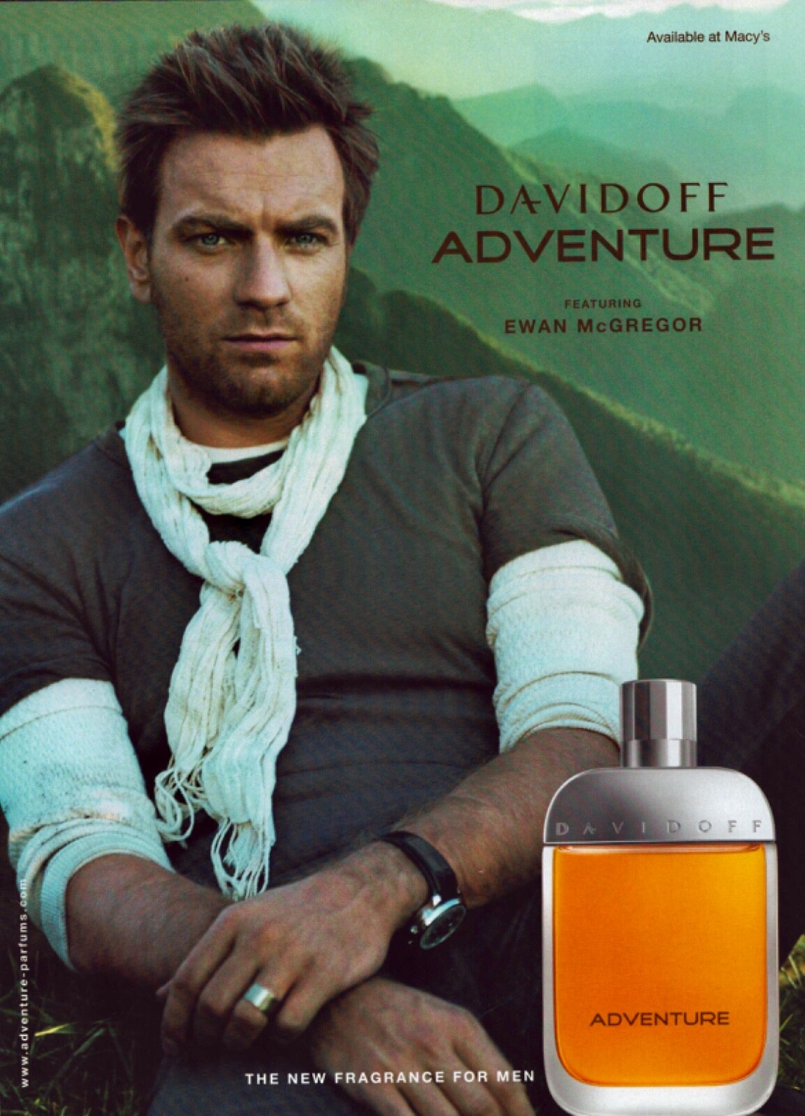 2008 EWAN McGREGOR photo Davidoff Adventure Cologne For Men 1 Page ...