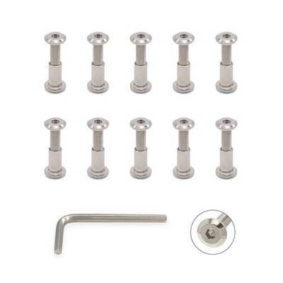 Screw Posts M6x20mm 10 Sets Hex Drive Binding Bolts Barrel Nuts with ...