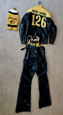 Vintage Custom Bates Racing Leather Jacket And Pants Size 42 Medium ...