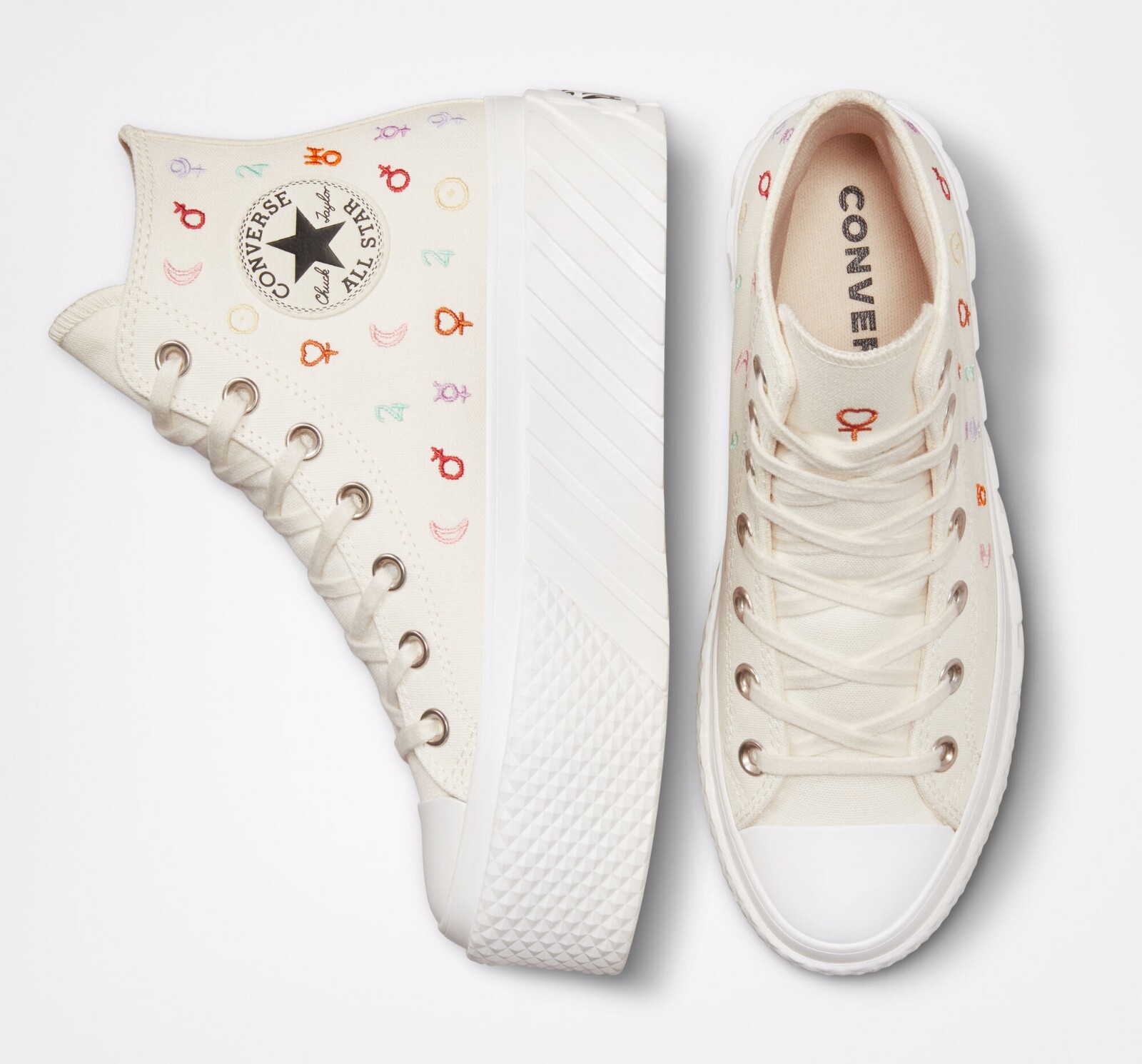 Women Converse Chuck Taylor AS 2X Lift Mystic Symbols Hi, A03716C Multi ...