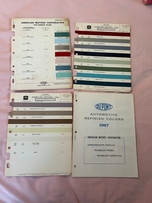 Vintage Lot Dupont Acme Color Charts - American Motors Rambler 1962 ...