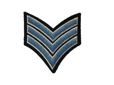 Sergeant Chevron Patch - Police/Military - Single Patch - Blue | eBay