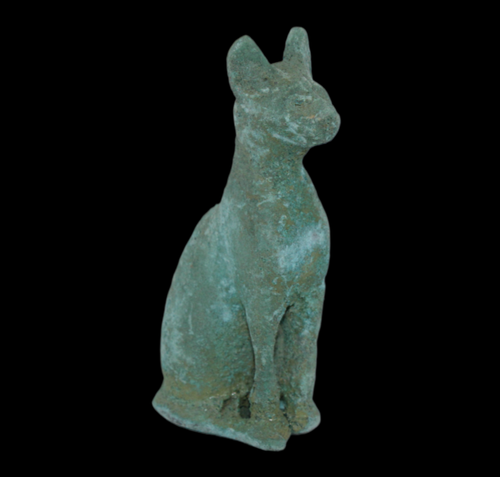 BRONZE RARE ANCIENT EGYPTIAN ANTIQUE Bastet Cat Bast Egyptian Pharaonic ...