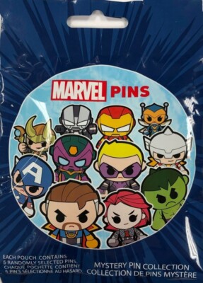 Disney Marvel Mystery Pin Collection Pack second set - 5 Pin Pack - New ...