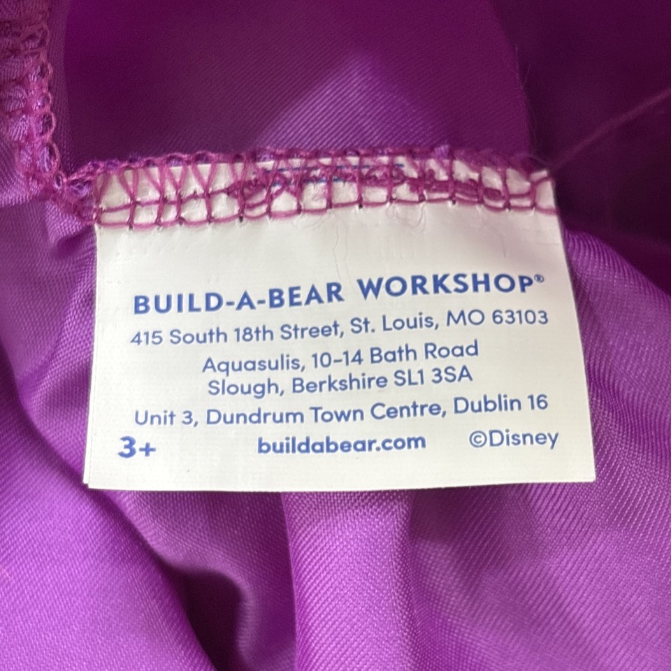 Build A Bear Disney Princess Rapunzel Sparkly Purple Dress for BABW ...