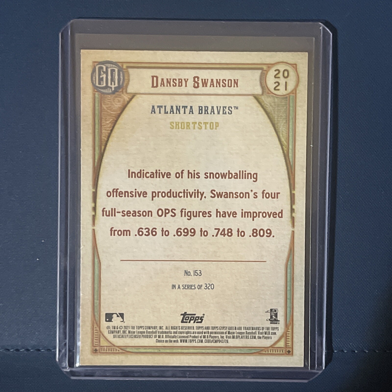 2021 Topps Gypsy Queen Font Swap Dansby Swanson | eBay