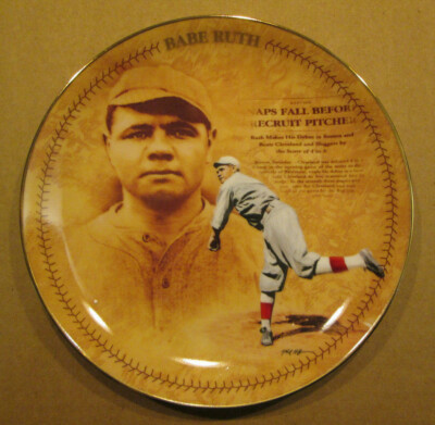 RARE BABE RUTH THE BRADFORD EXCHANGE COLLECTOR PLATE 495A HIS PITCHING ...