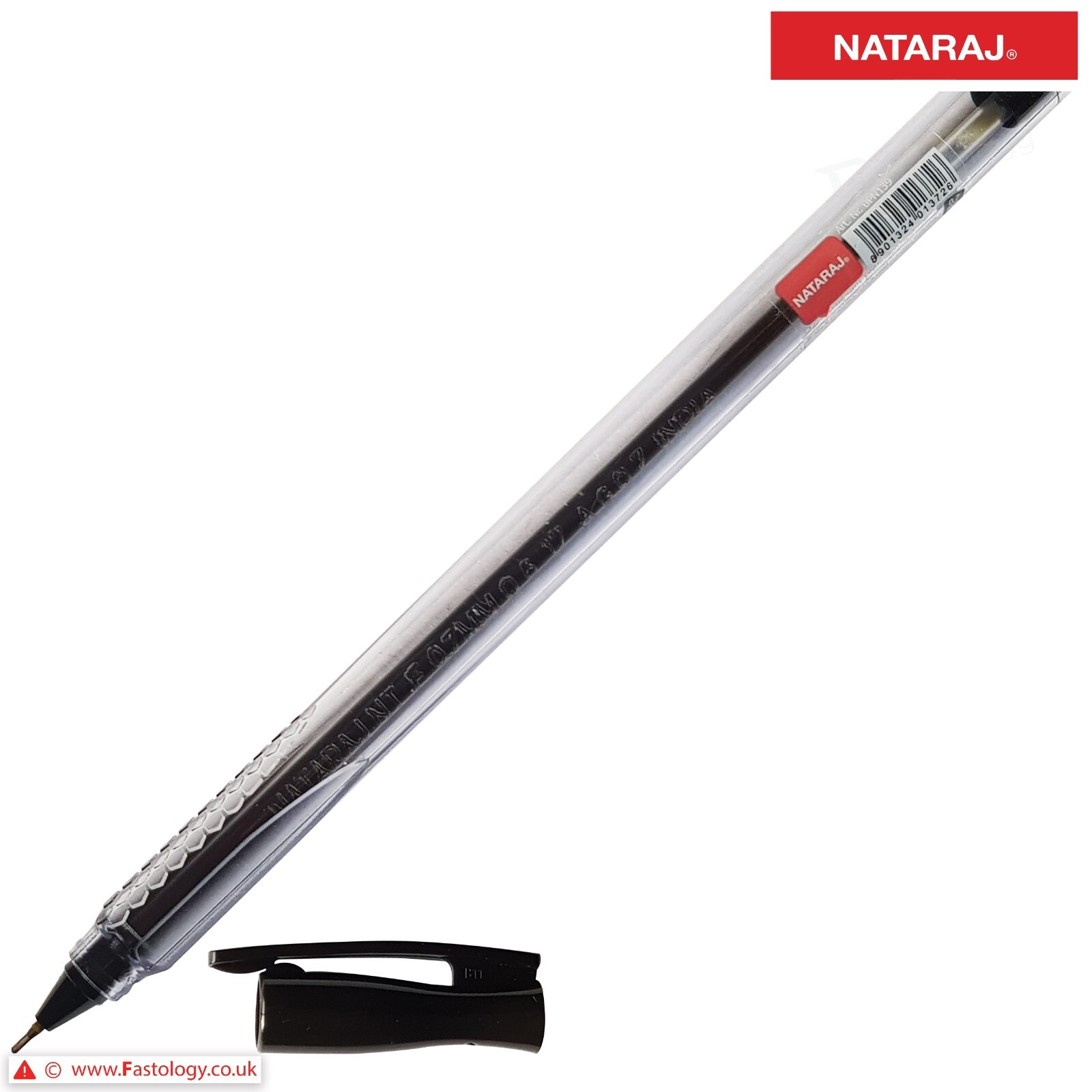 BLACK BLUE Ballpoint Pens 0.7mm Fine Point NATARAJ 621Fine Biro Writing ...