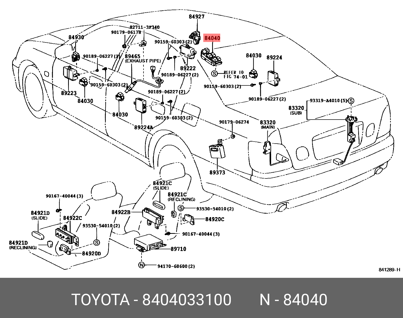 Genuine OE Master Switch Power Window 8404033100 for Toyota 84040-33100 ...