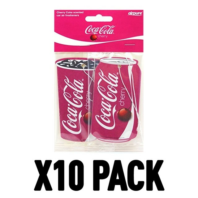 Coca Cola Cherry Coke 2d Hanging Car Air Freshener Scented Smell Retro ...