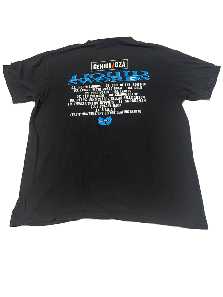 GZA Genius Liquid Swords Black T-Shirt Size L Wu-Tang Clan RZA ODB ...