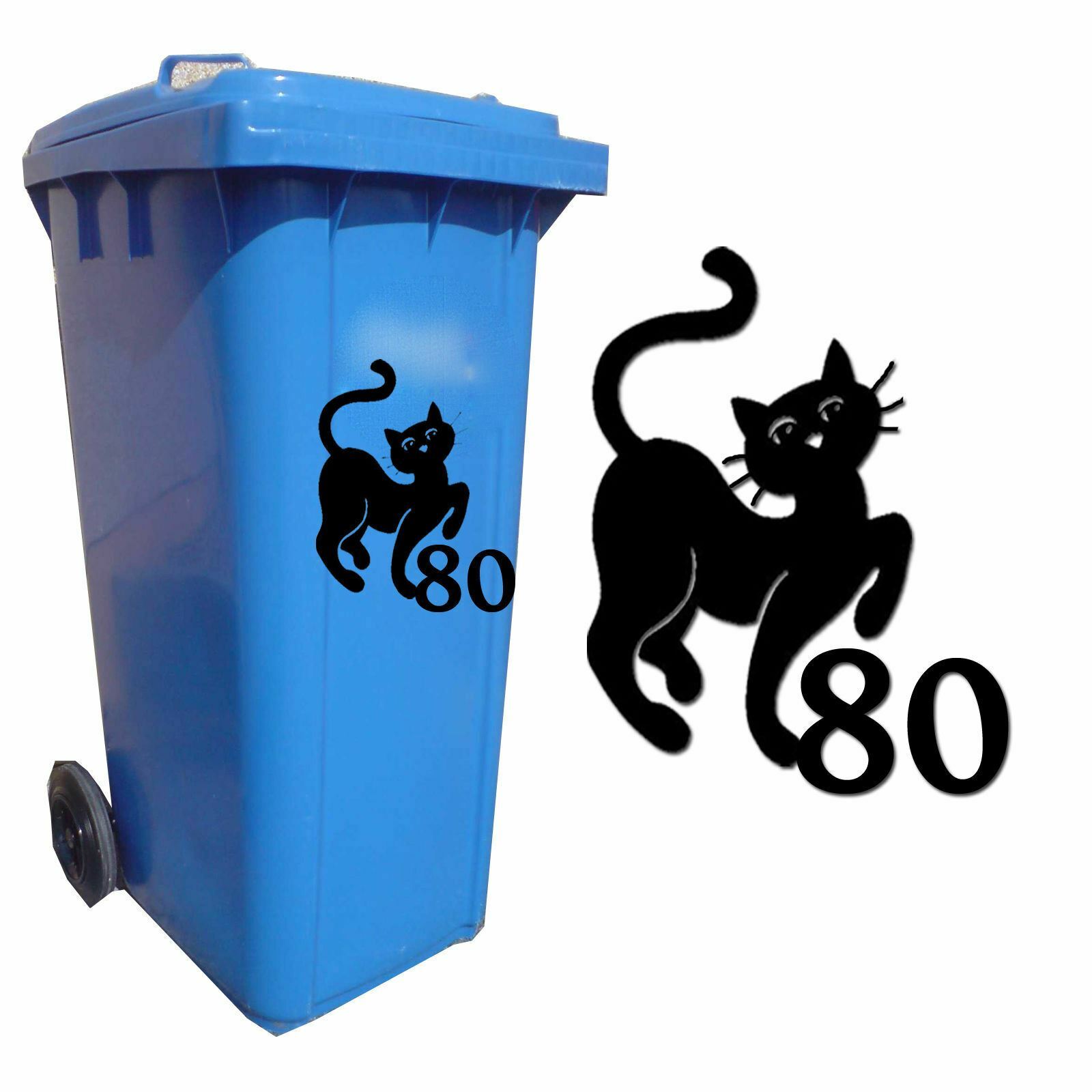WHEELIE bin Sticker, RECYCLING BIN Stickers, HOUSE NUMBERS Dustbin No ...
