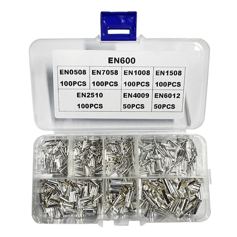 600pcs Wire End Ferrules Uninsulated Crimp Pin Terminals Ferrules ...