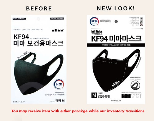 10 Packs Kf94 Black Face Mask Made in Korea Medical Respirator ...