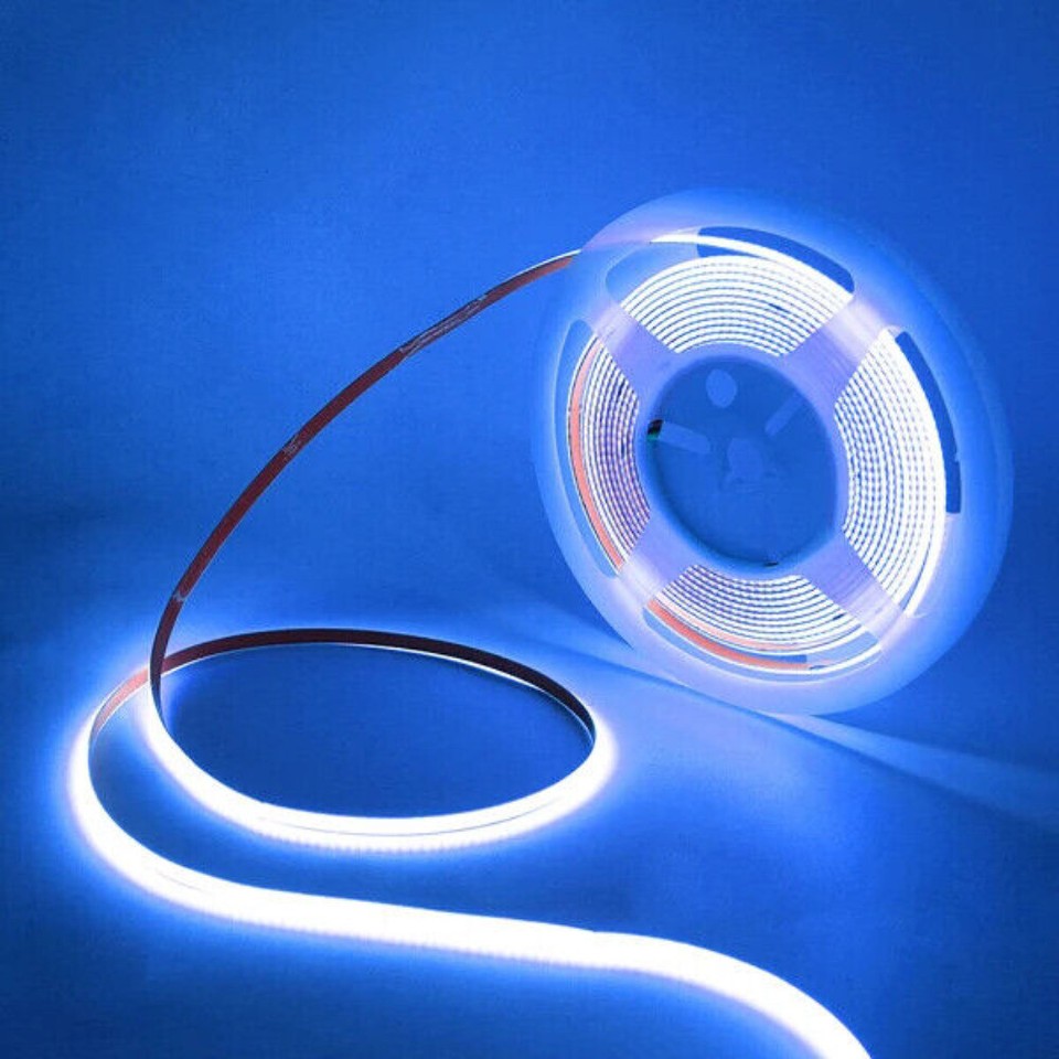 4mm COB Led Strip Light 5M 12V 24V 480LED/m Flexible Tape Lights For ...