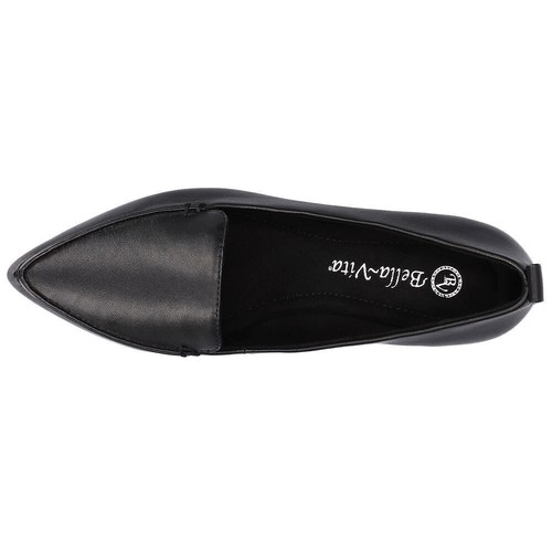 Bella Vita Alessi Black Leather Pointed Toe Loafer Women's Slip On ...