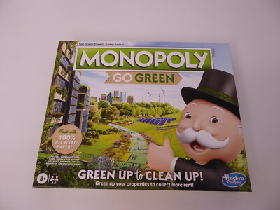 Monopoly: Go Green Edition Board Game Green Up to Clean Up New In Box ...