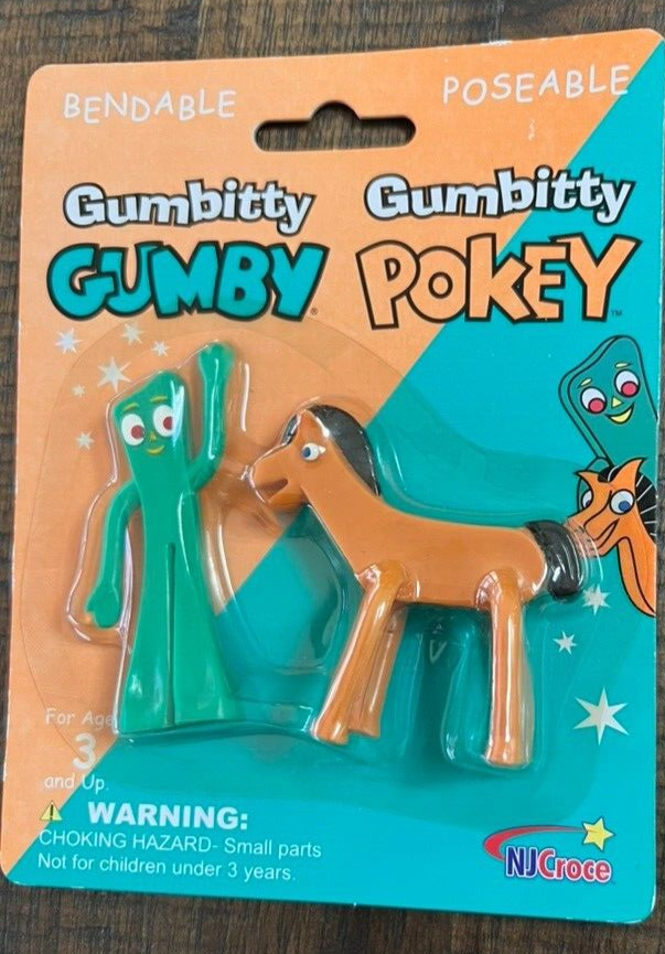 NJ Croce Gumbittys Gumby and Pokey Bendable Figures for sale online | eBay