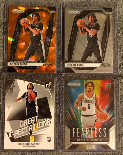 2024-25 Prizm Basketball Stephon Castle RC Orange Ice Prizm #234 ROTY ...