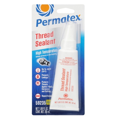 Permatex 59235 High Temperature Thread Sealant, 50 ml Tube , White 50 ...