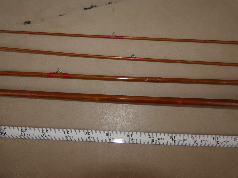 Vintage Bamboo Fly Fishing Rod 3 Piece With Extra Tip Parts or Repair ...