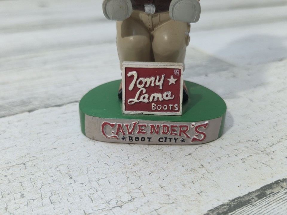 Tony Lama NCHA Cavender's Boot City Bobblehead 7 3/4" 1990s Collectible ...