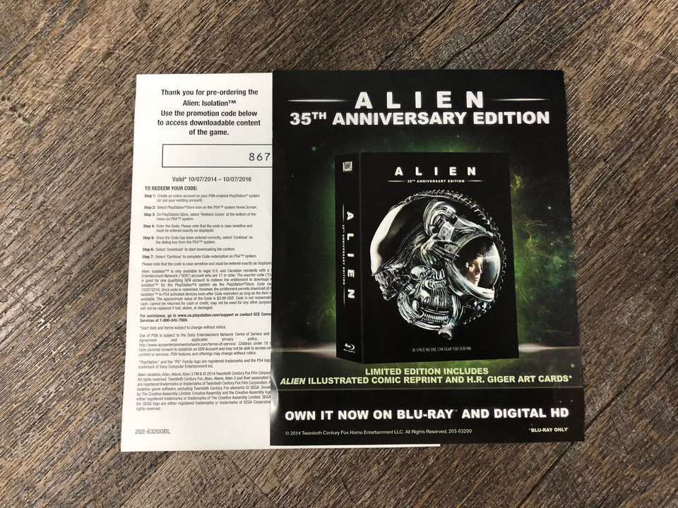 EXC Sony PlayStation 4 Alien: Isolation Nostromo Edition PS4 Game w ...