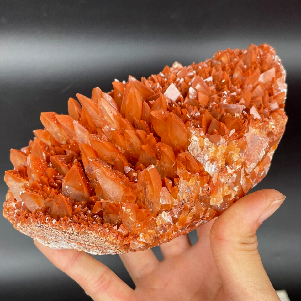 Rare Natural beautiful crystal dogtooth red calcite mineral specimen ...