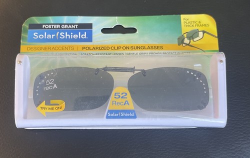 Solar Shield Polarized Clip On 52 Rec A Designer Black Frameless ...