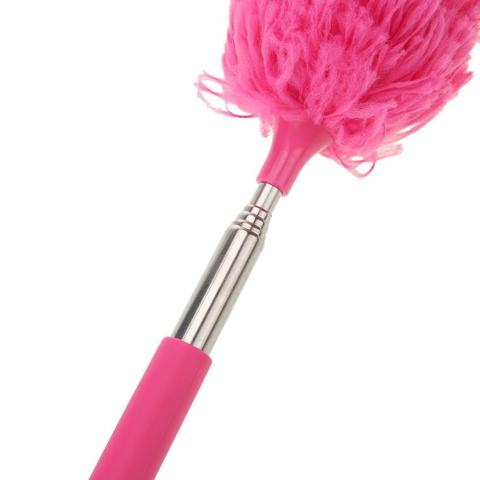 Adjustable Stretch Microfiber Duster Static Suction Dusting Brush (Rose ...