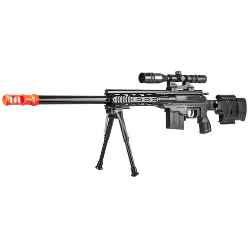 UKARMS Spring Powered Airsoft Sniper Rifle with Scope and Bipod P2589 ...
